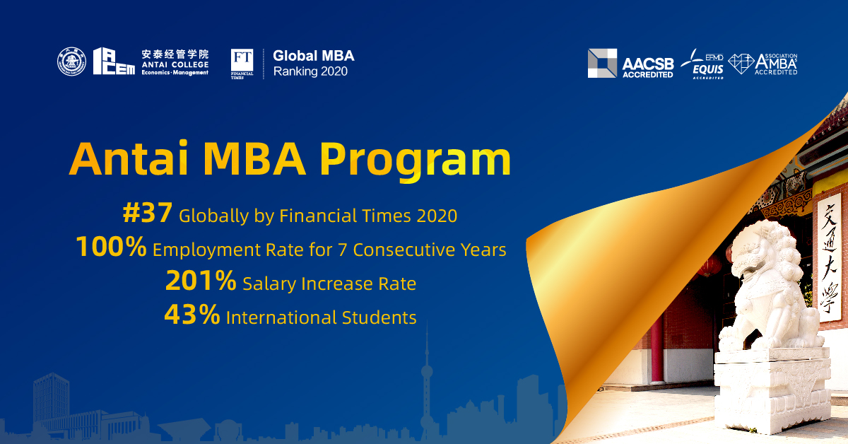Best MBA college for international students in China-Antai MBA,Shanghai JiaoTong University